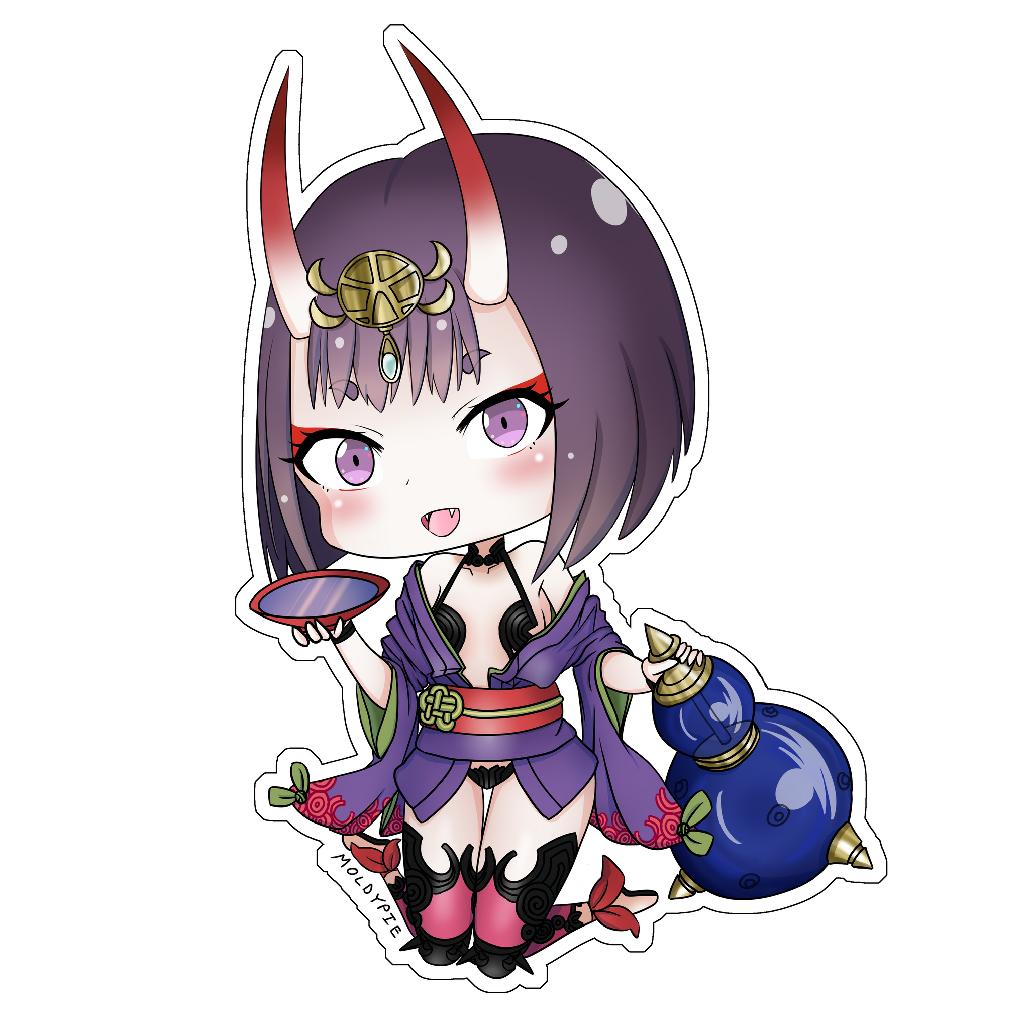 Shuten Douji Vinyl Sticker – Moldypie